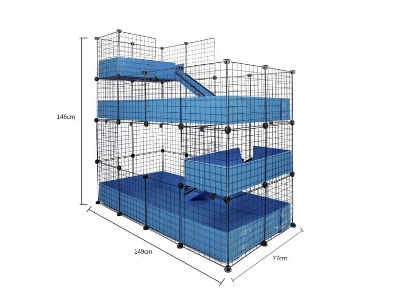 2x3 Stacking Modular Grid Guinea Pig Cage - C and C Guinea Pig Cages