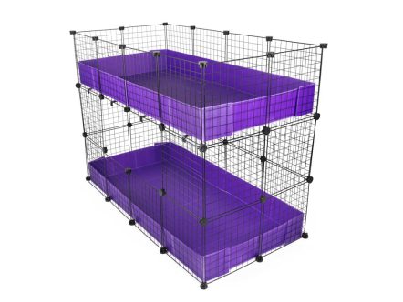 2x4 Stacking C&C Grid Guinea Pig Cage - C and C Guinea Pig Cages